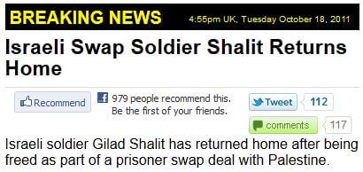 Gilad Shalit Comes Home in the Eye of the Media | HonestReporting